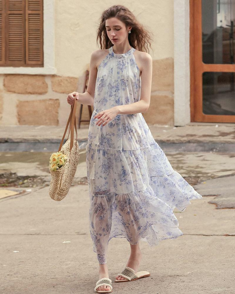 DD_Halter neck sleeveless long dress - HAGO(하고)