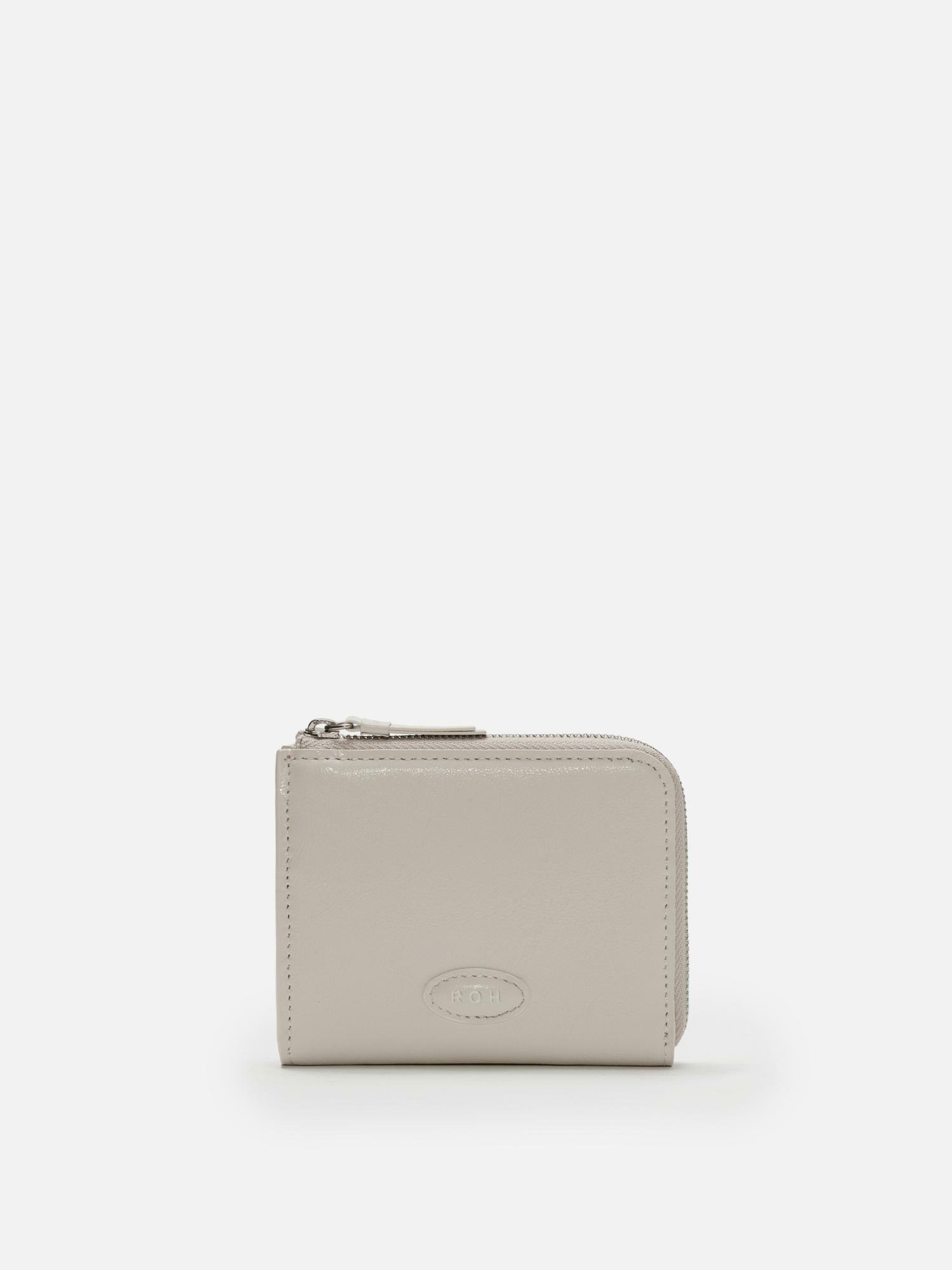 Oval button wallet Wrinkled ivory - 하고(HAGO)
