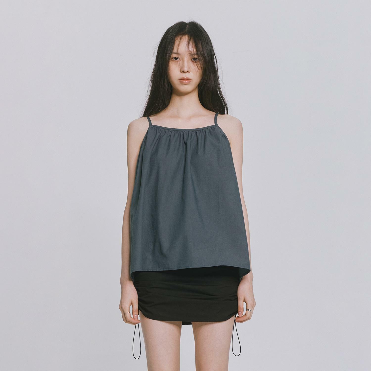 TIE BACK STRING CROP TOP BLUE - HAGO(하고)