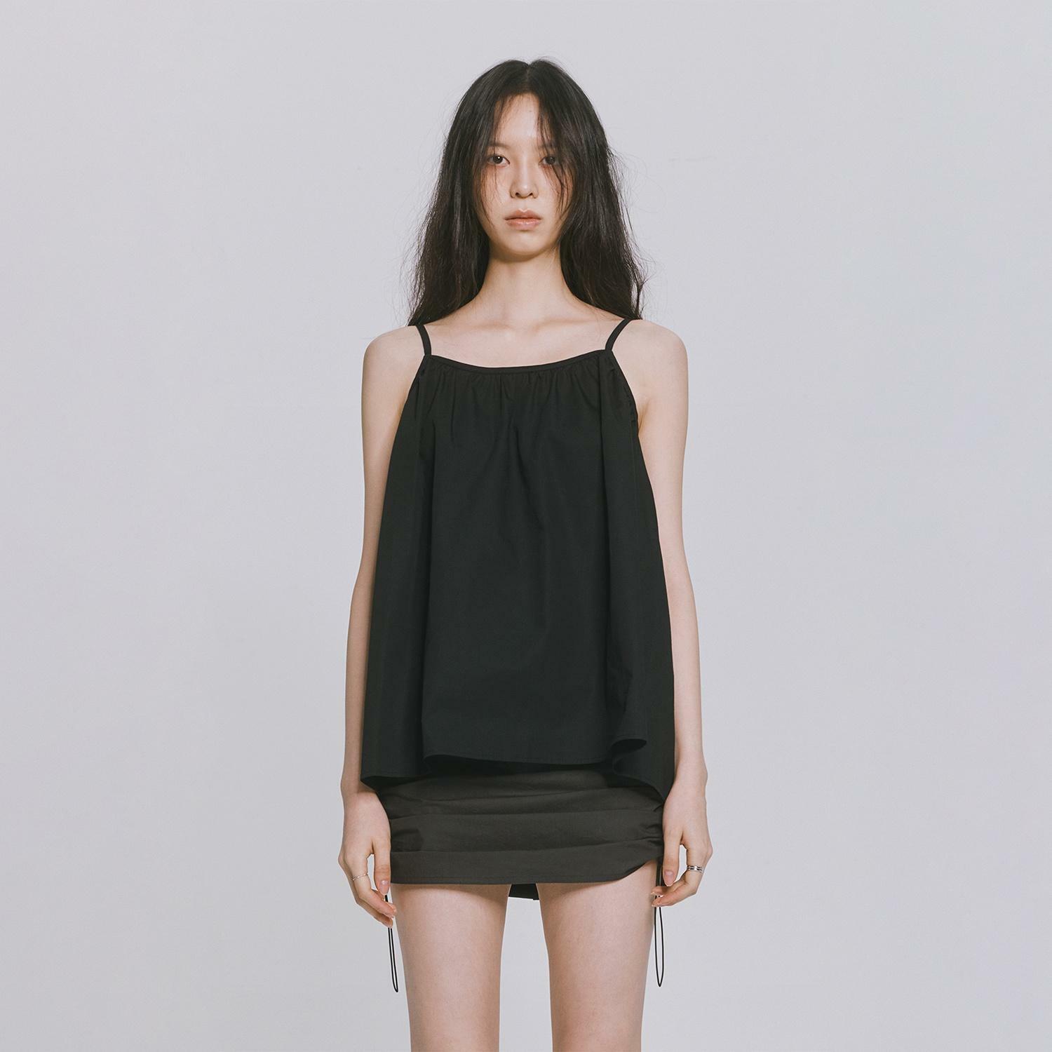 TIE BACK STRING CROP TOP BLACK - HAGO(하고)