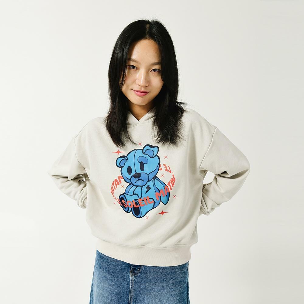 Grumpy Teddy Bear Hoodies [GREIGE] - 하고