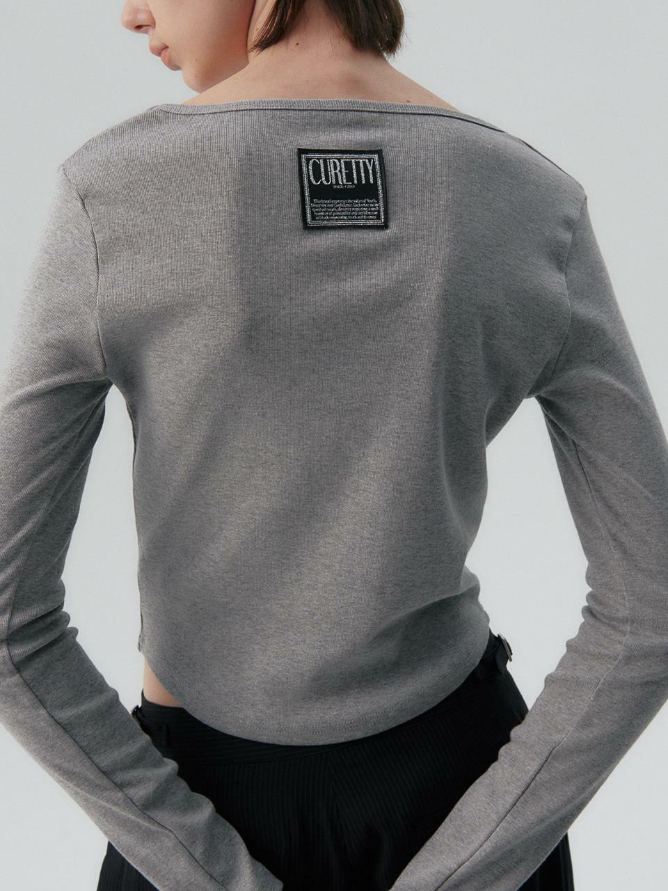 C BASIC U-NECK T-SHIRT_GREY - 하고(HAGO)