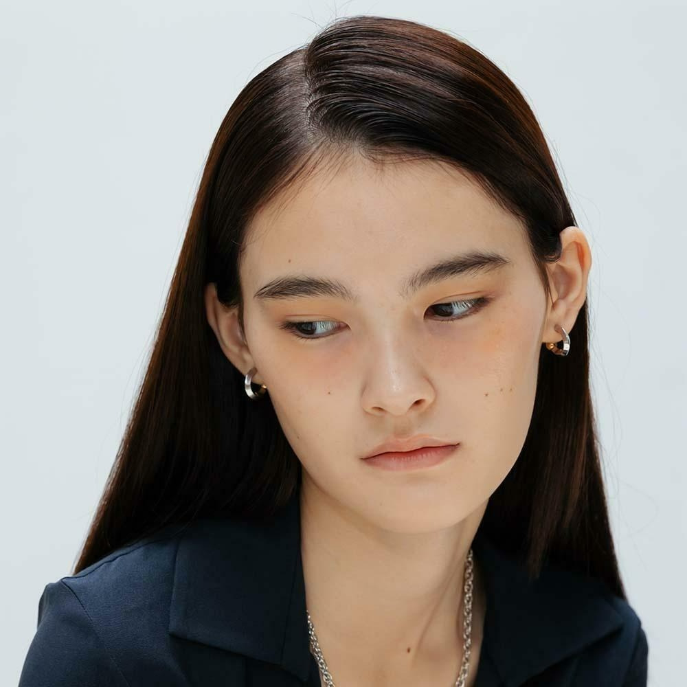 [빈티지헐리우드]Square Ring Ball Earrings_VH2379EA003B - HAGO(하고)