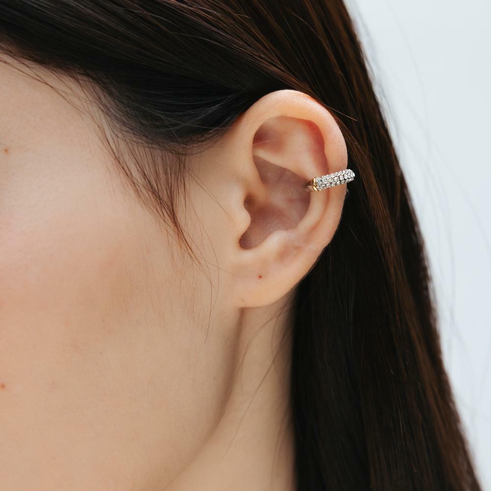 [빈티지헐리우드]Half Crystal Earcuff_VH2379EC002B - HAGO(하고)