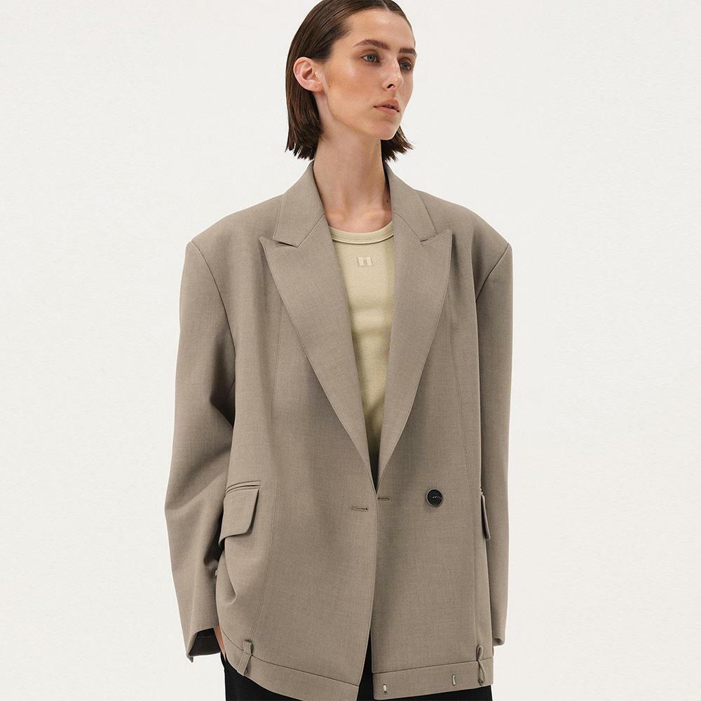 오버핏 벨티드 자켓_2colors - HAGO(하고)