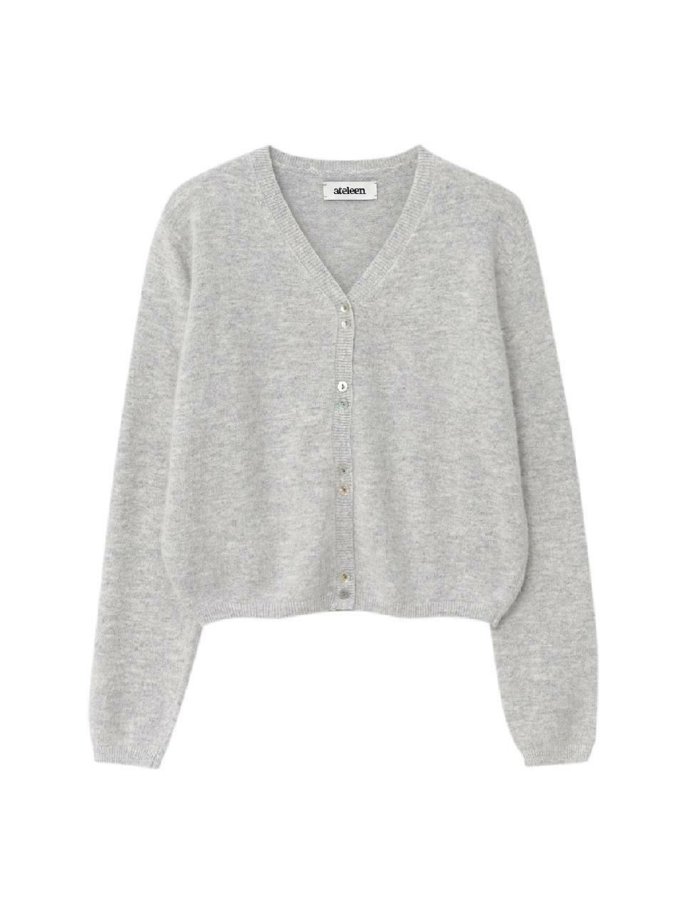 Double Button Knit Cardigan (Gray) - HAGO(하고)