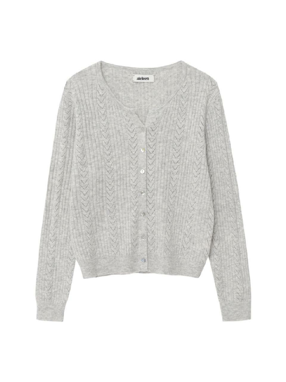 V-Pattern Cardigan (Gray) - HAGO(하고)