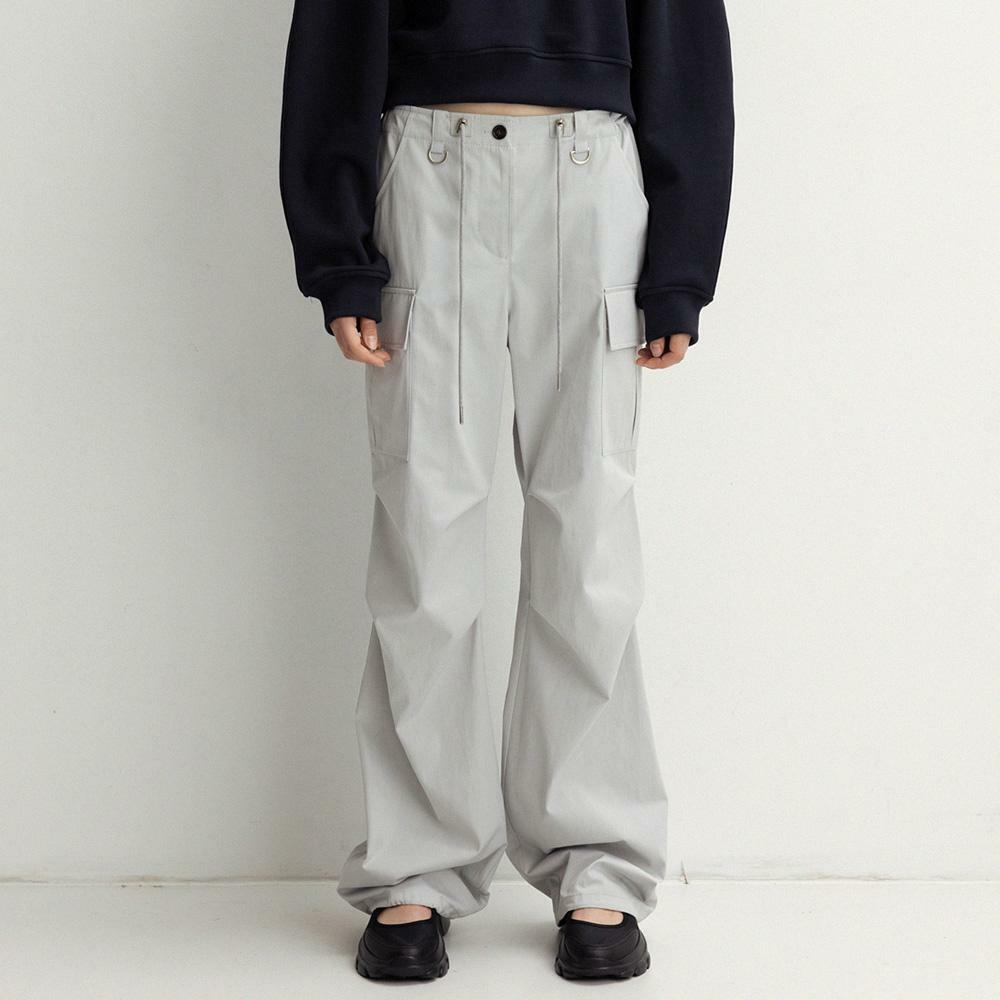 drawstring parachute pants (gray) - 하고