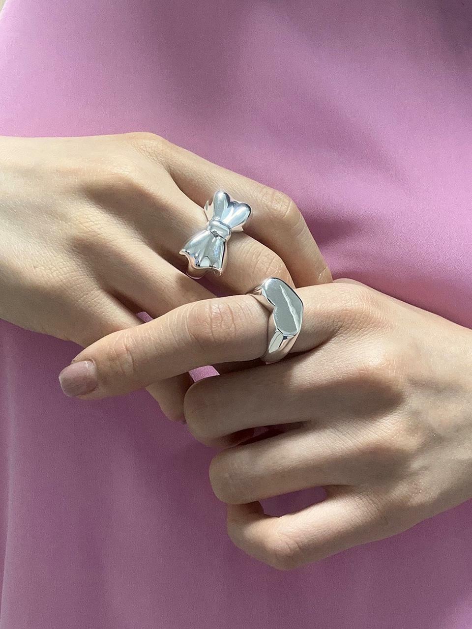 [925silver] Chunky heart ring - HAGO(하고)