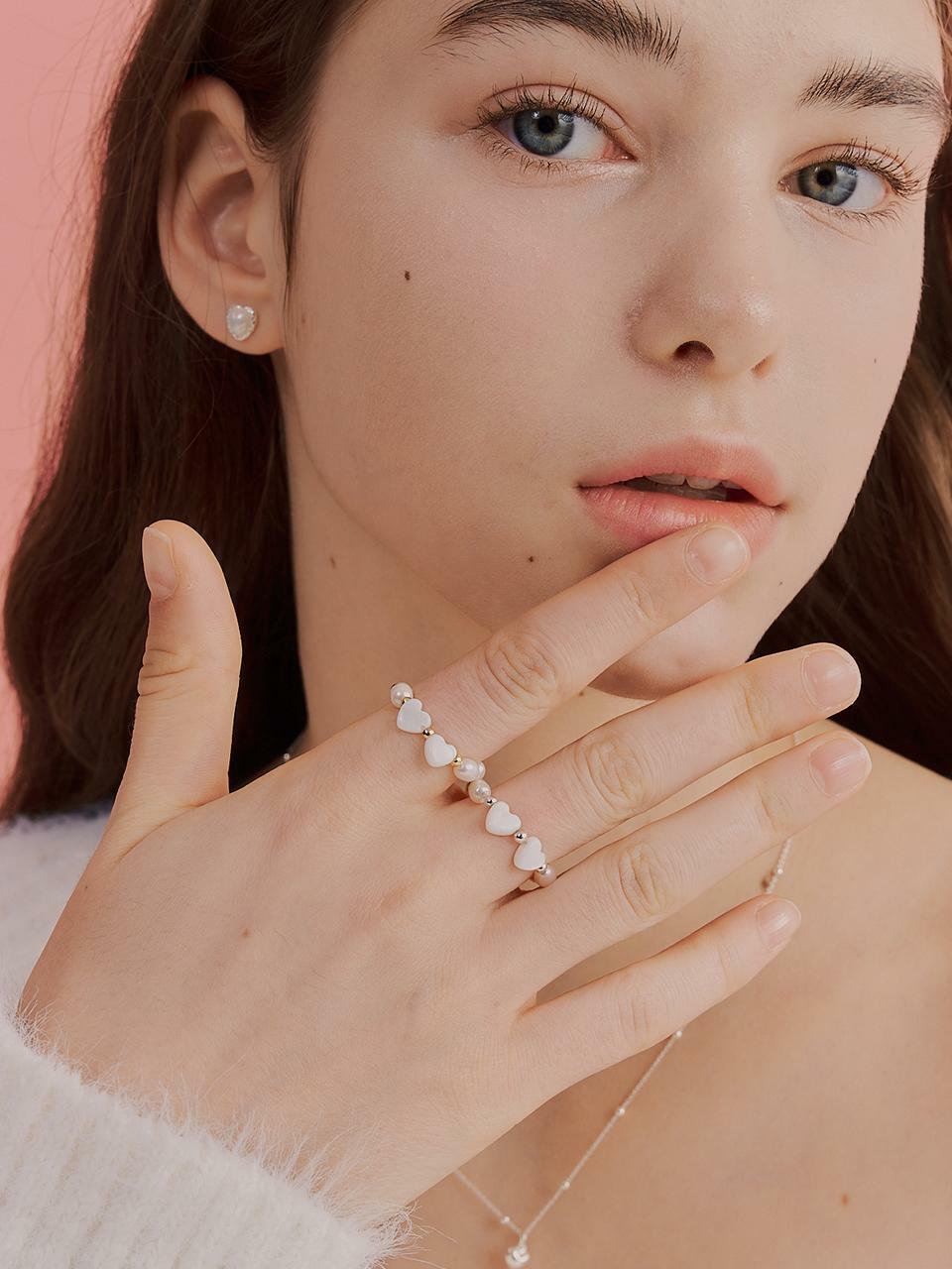 pleasure heart pearl ring - HAGO(하고)