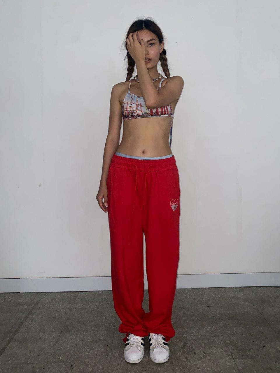 Basic sweat pants - Red - HAGO(하고)