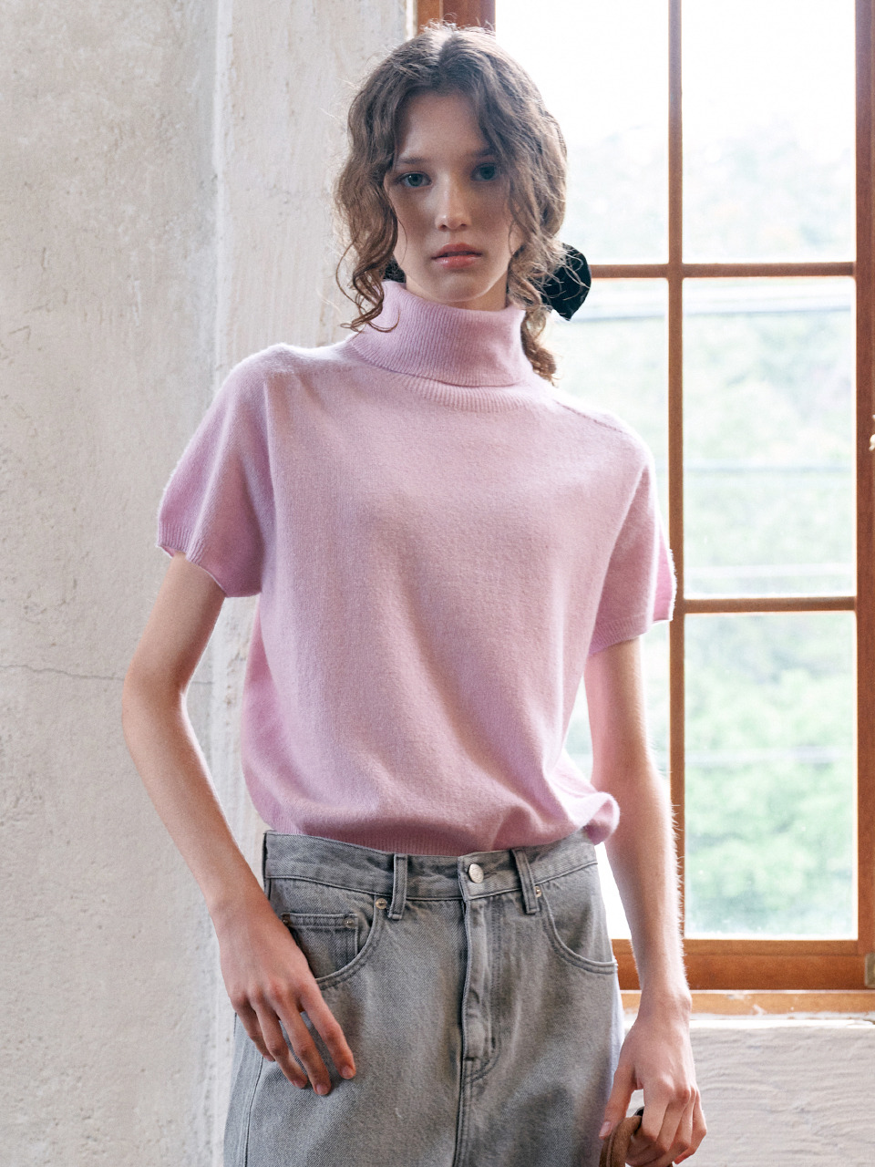 Basic Cashmere Turtleneck Half Sleeves Pullover VC2499PO501V - 하고(HAGO)