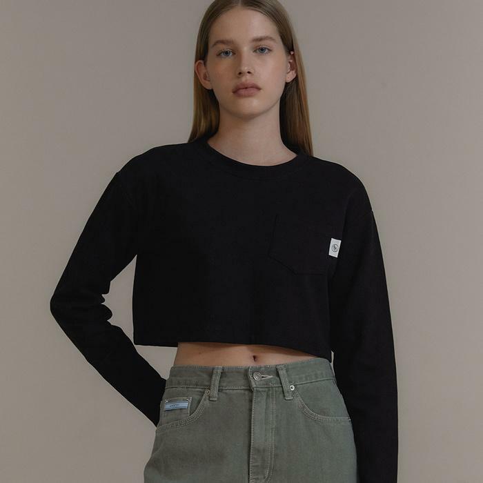 ANC POCKET CROP TEE_BLACK - HAGO(하고)