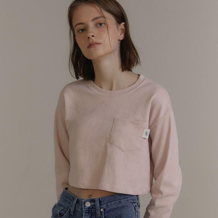 ANC POCKET CROP TEE_PINK - HAGO(하고)