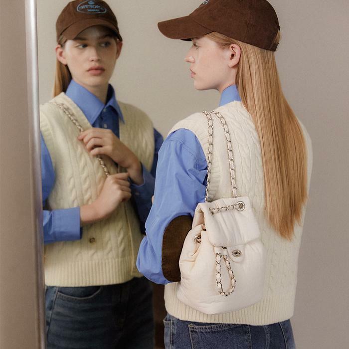 ANC PADDING CLASSIC BACKPACK_IVORY - HAGO(하고)