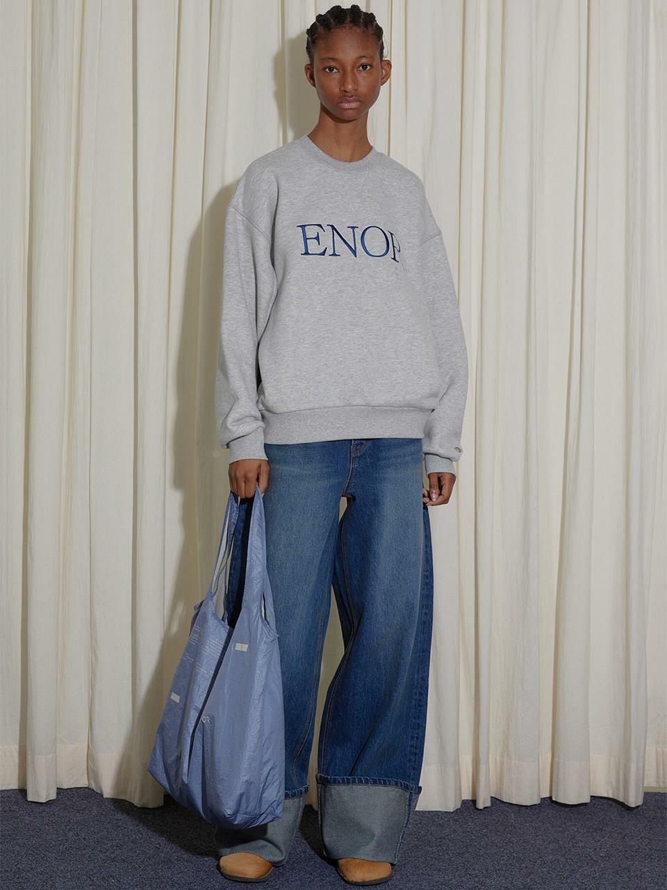 ENOR LOGO SWEATSHIRT - GREY - HAGO(하고)