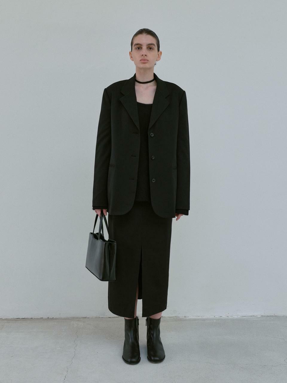 tailored single jacket (black) - HAGO(하고)