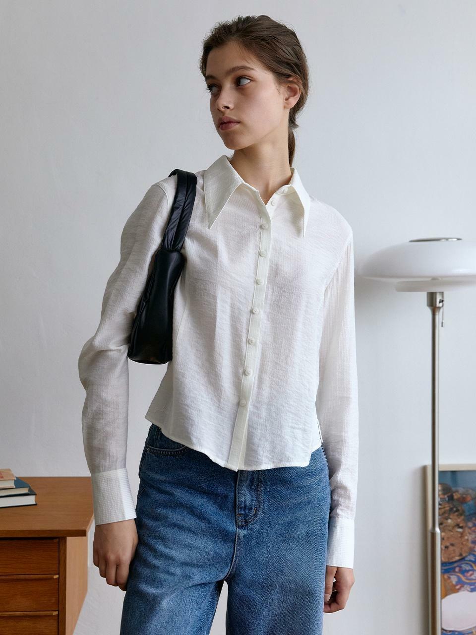 2nd / soho striped blouse - ivory - HAGO(하고)