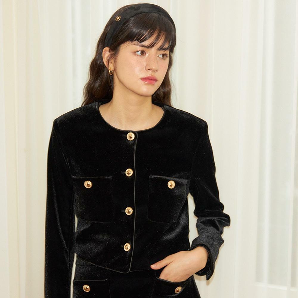 Classic Velvet Jacket_ Black - HAGO(하고)