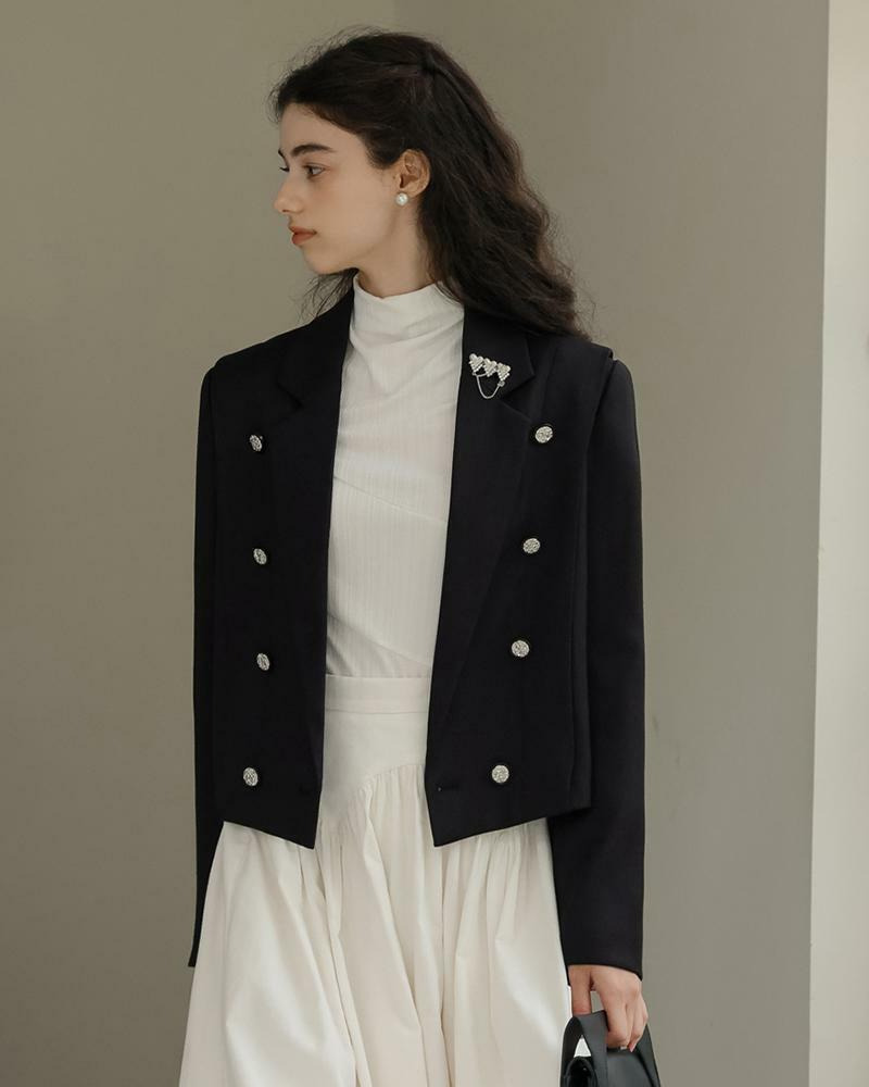 DD_Layered double button short jacket - HAGO(하고)