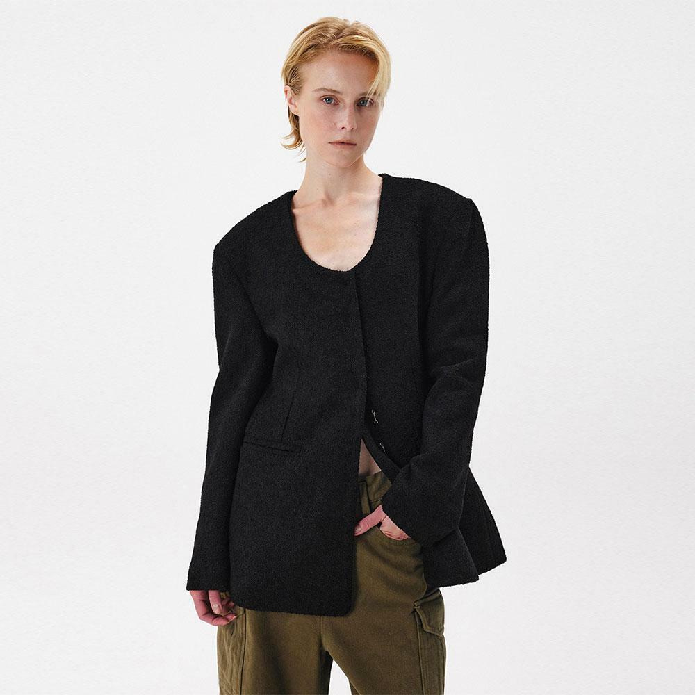 울 유넥 하프 자켓_2colors - HAGO(하고)