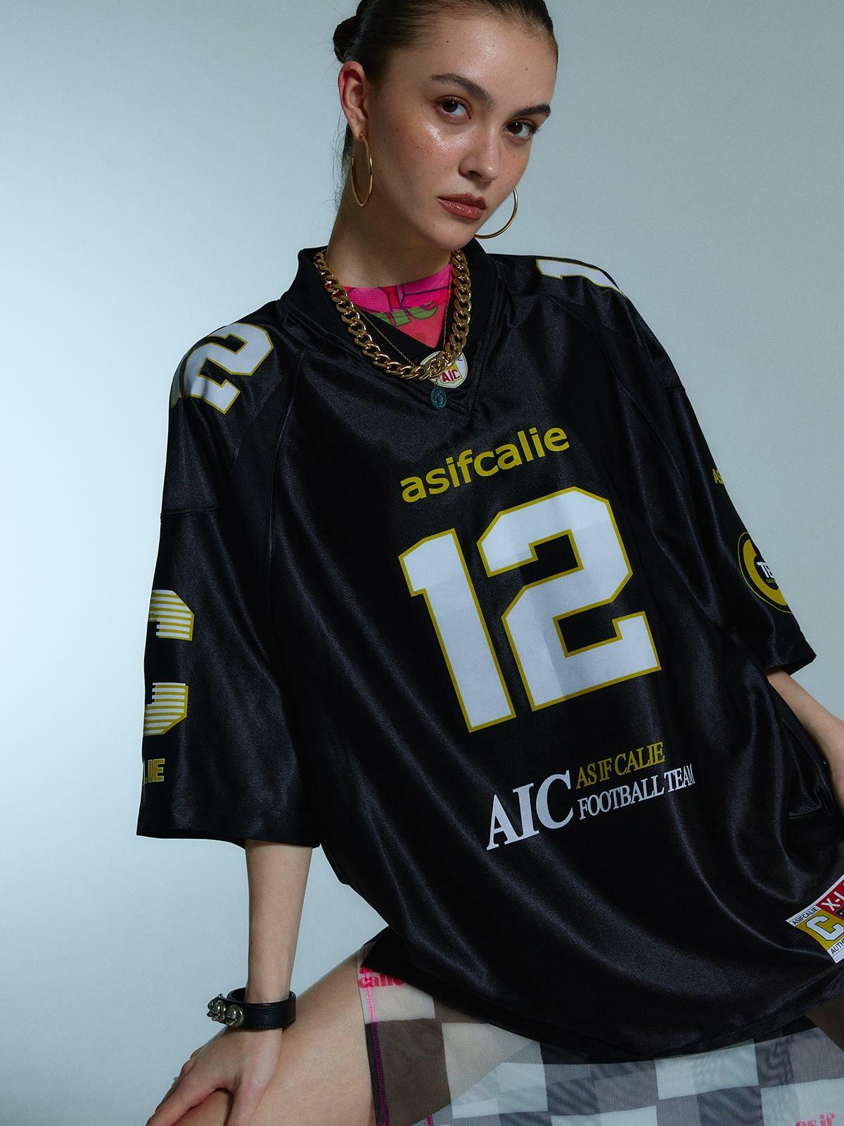 CALIE FOOTBALL JERSEY BLACK - HAGO(하고)