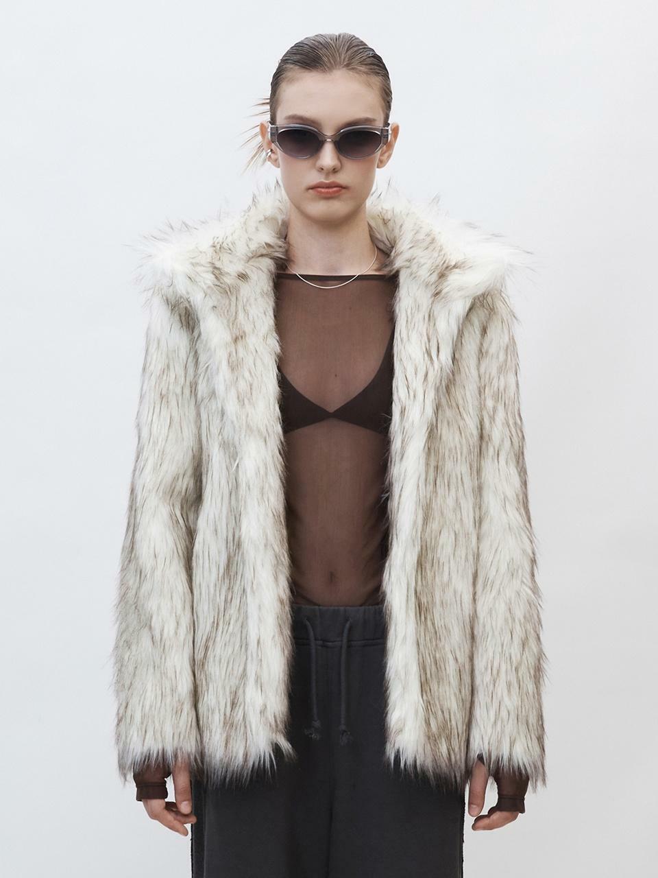 HEAVY MIX FUR JACKET [IVORY] - HAGO(하고)
