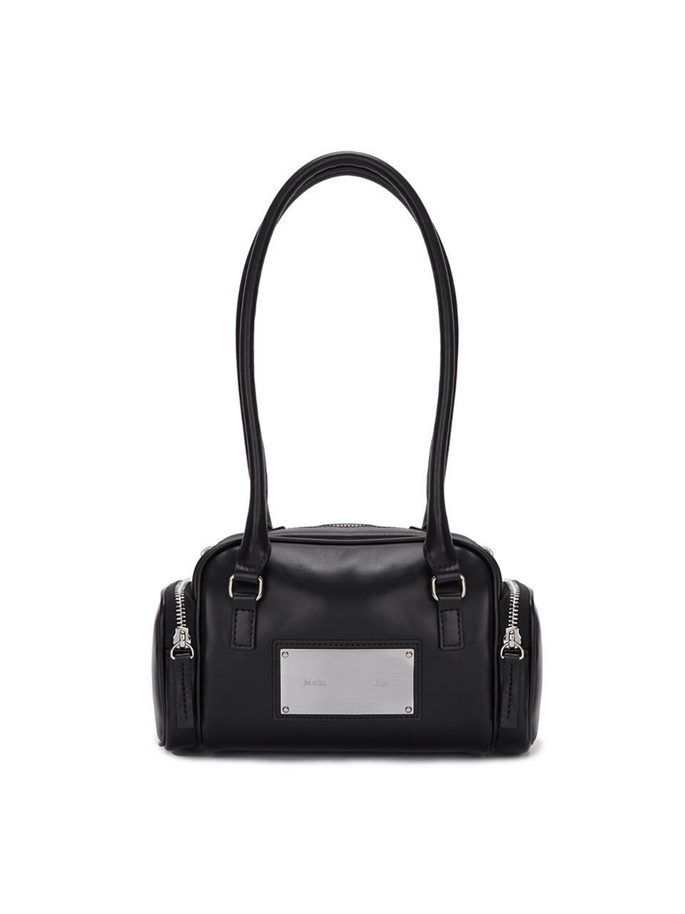 VINTAGE LEATHER MINI BOSTON BAG IN BLACK - HAGO(하고)