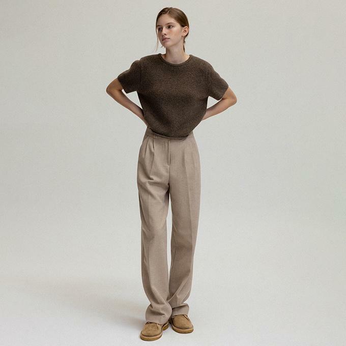 Sage slacks (beige) - HAGO(하고)