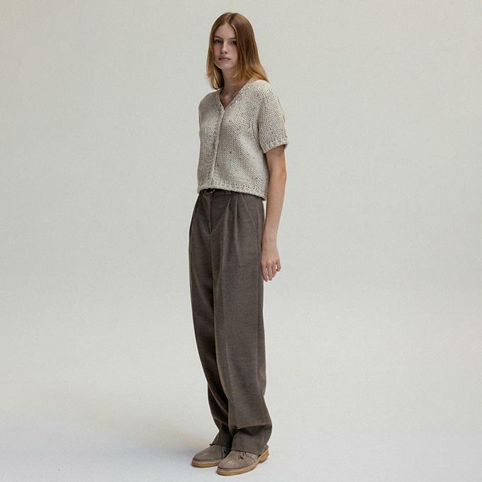 Sage slacks (brown) - HAGO(하고)