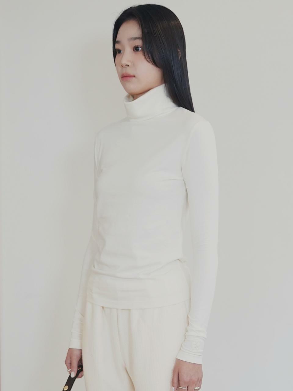 basic cotton pola t-shirt (ivory) - 하고(HAGO)