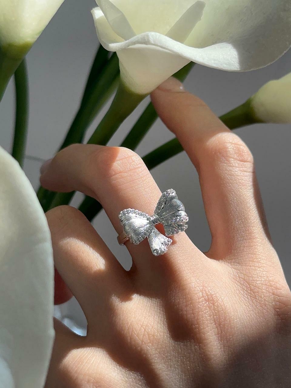 [92.5 silver] Matt shine ribbon ring - HAGO(하고)