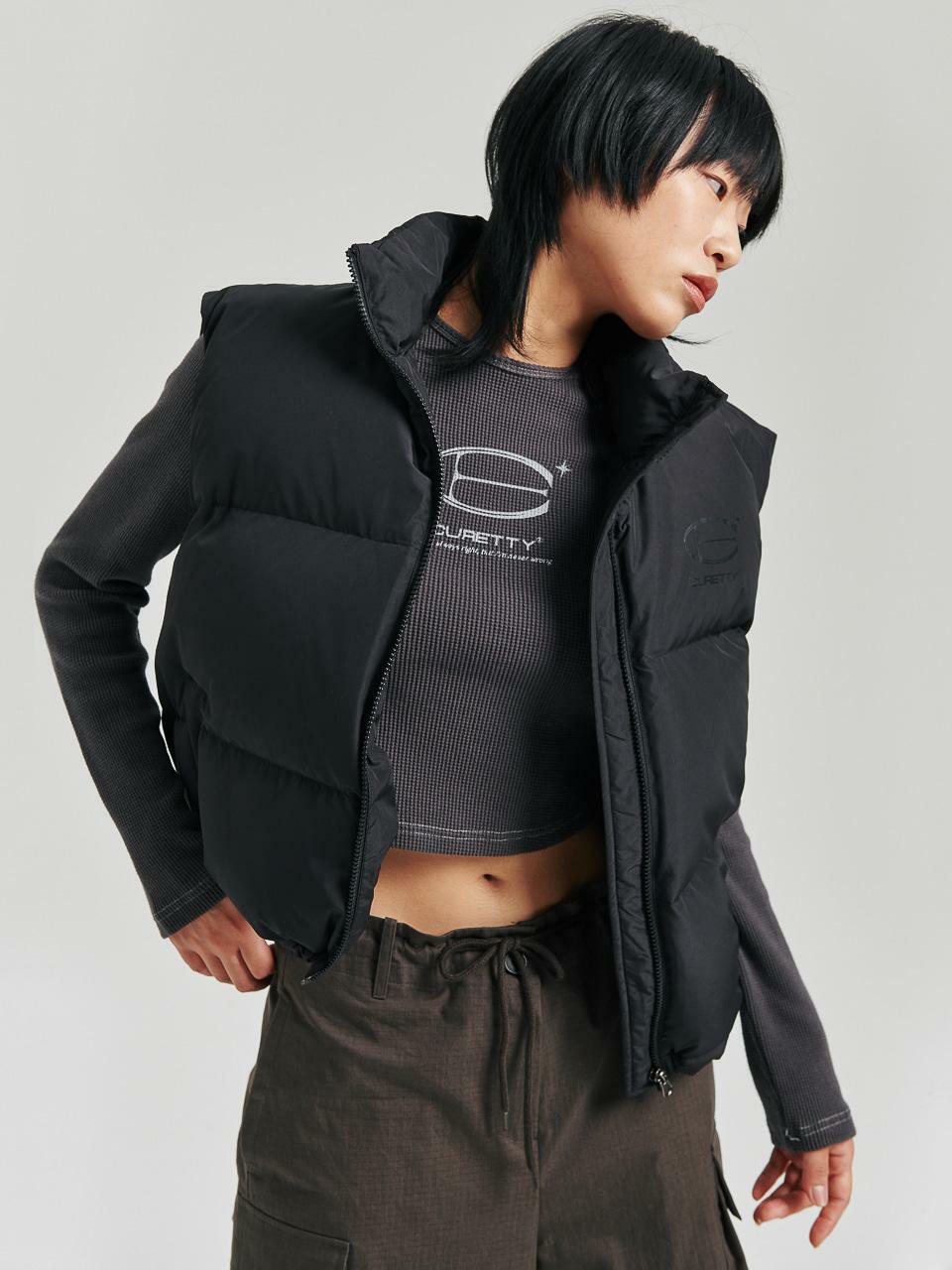 C BASIC PUFFER VEST_BLACK - HAGO(하고)
