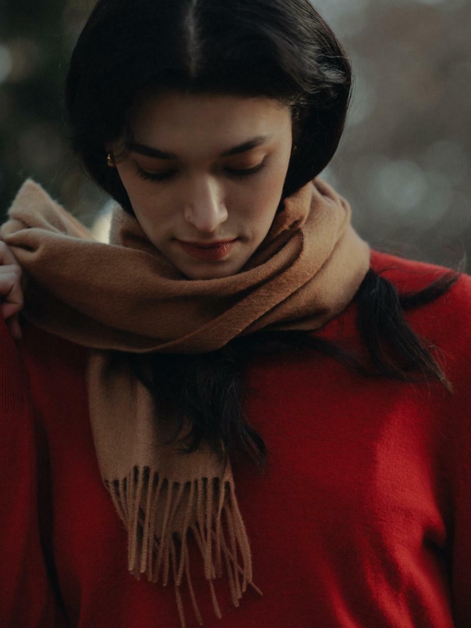 Cashmere100 Muffler (Camel) - 하고(HAGO)