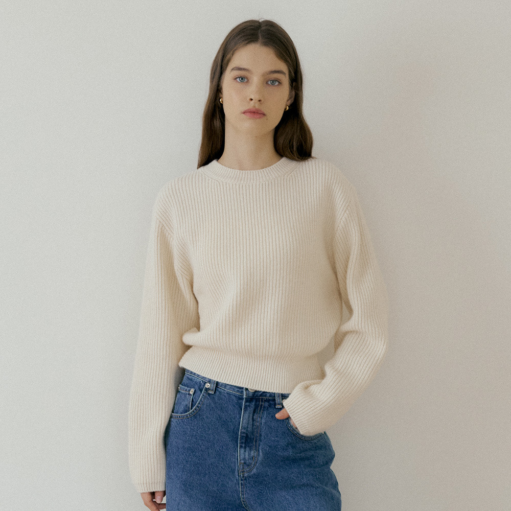 BACK OPEN WOOL KNIT - 3color - HAGO(하고)