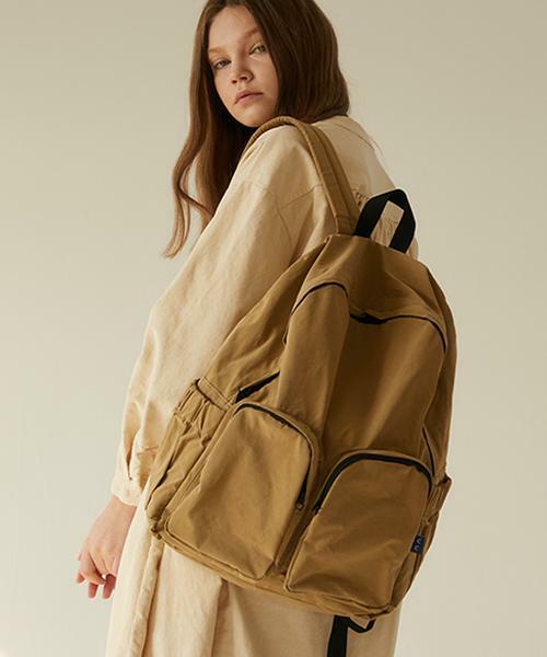 Multi Pocket Backpack_Beige - HAGO(하고)