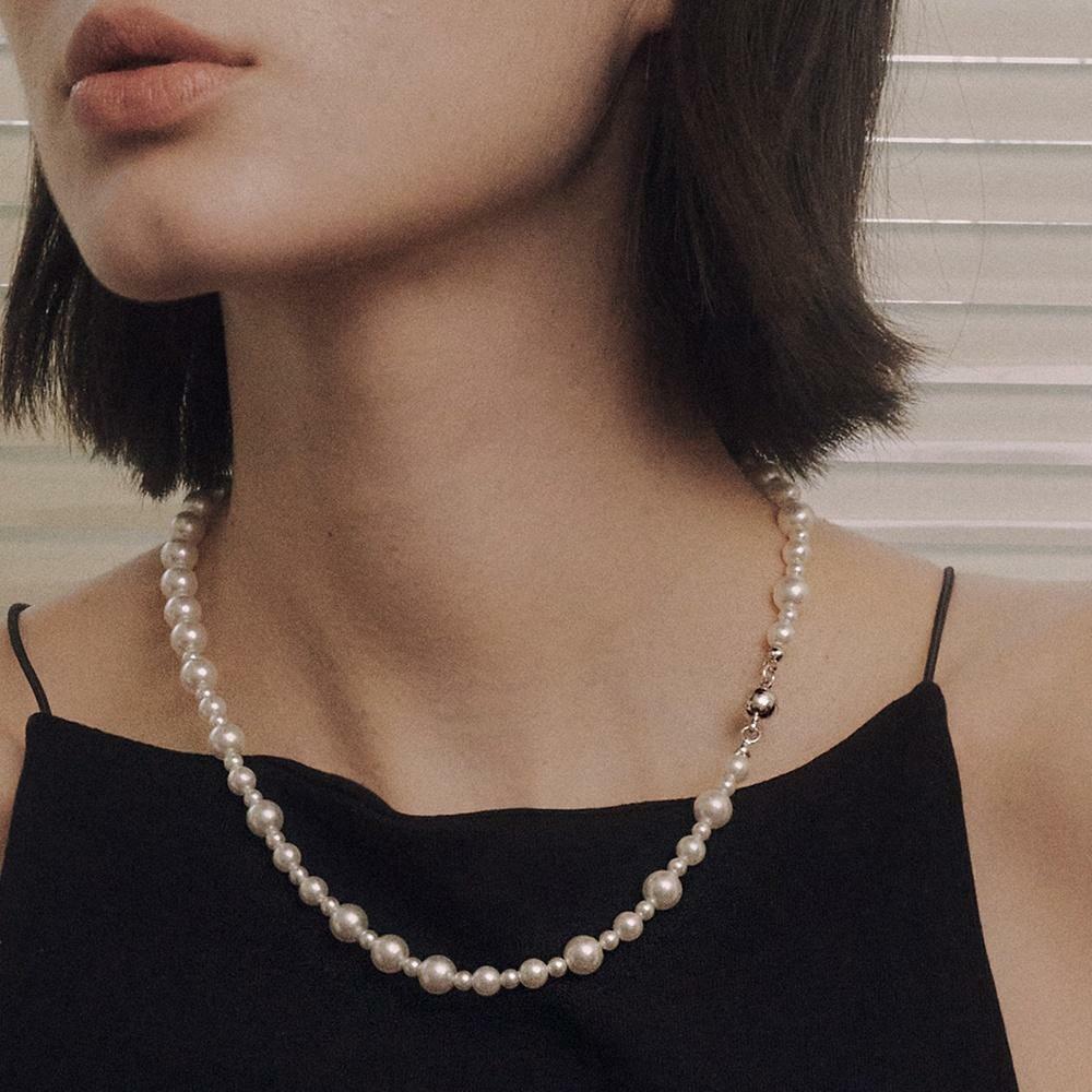 [3way]Pearl Mix Long Necklace - HAGO(하고)