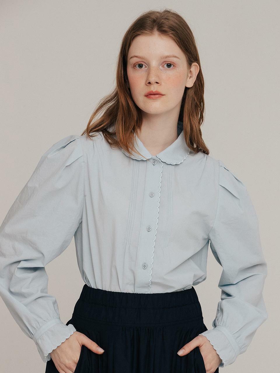 Scallop Collar Pintuck Blouse VC2378BL010M - HAGO(하고)