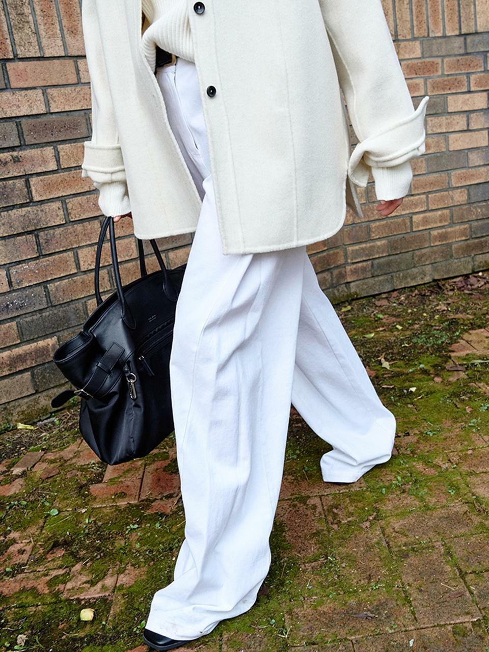 David wide-cotton pants - 하고(HAGO)