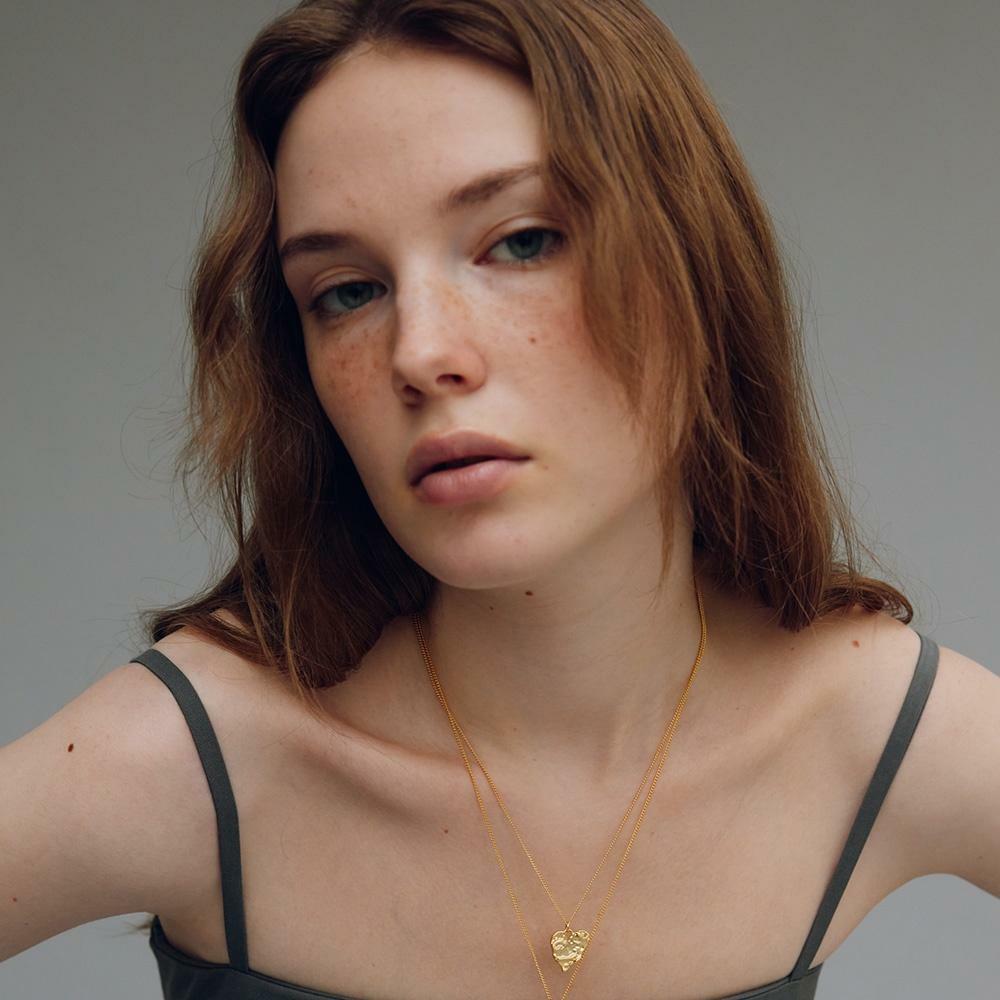 [빈티지헐리우드]Bumpy Heart Necklace_VH239ONE004B - HAGO(하고)