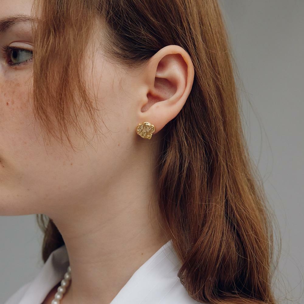 [빈티지헐리우드]Bumpy Round Earrings_VH239OEA003B - HAGO(하고)