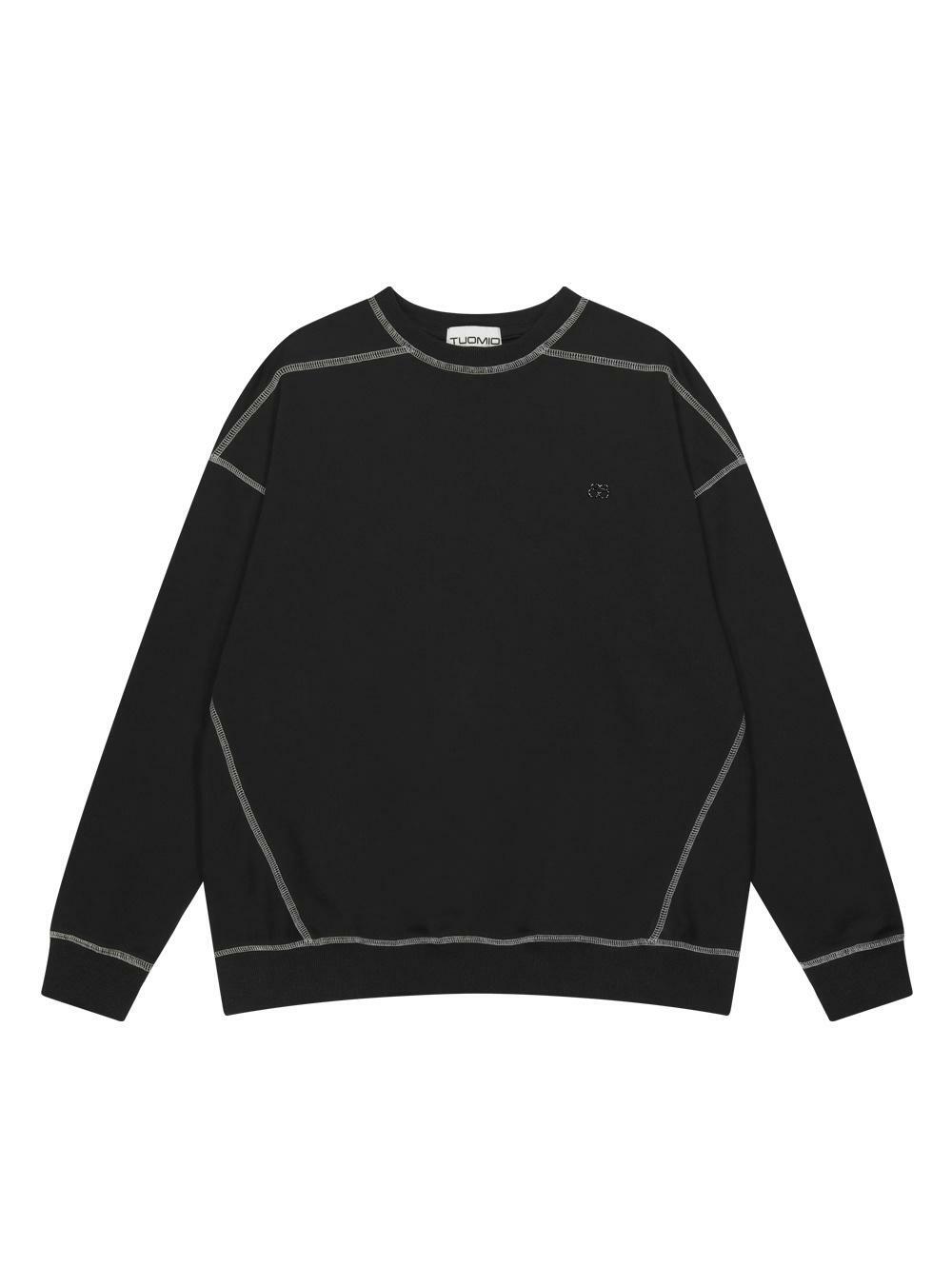 SIDE STITCHED SWEATSHIRTS [BLACK] - HAGO(하고)
