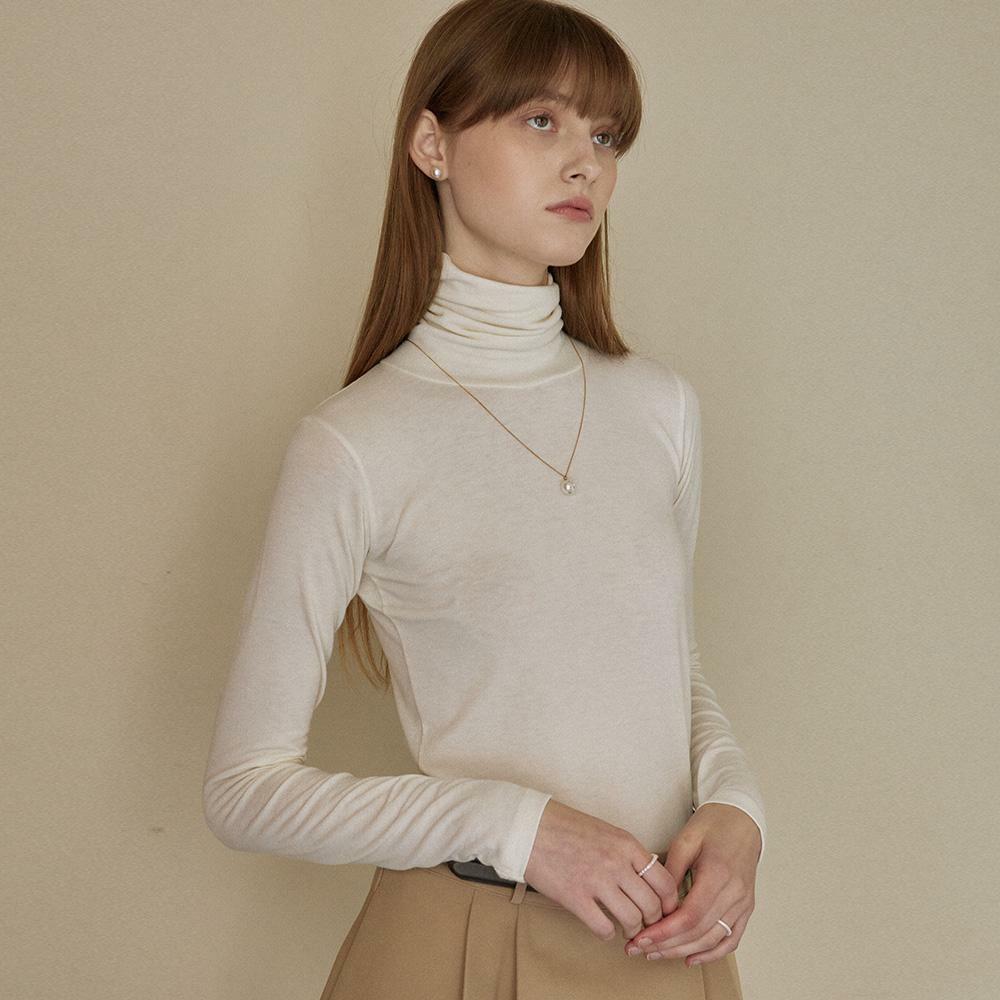 Slim basic pola t shirts - ivory - 하고(HAGO)