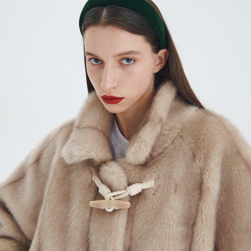 VINTAGE TOGGLE FUR JACKET_BEIGE - HAGO(하고)