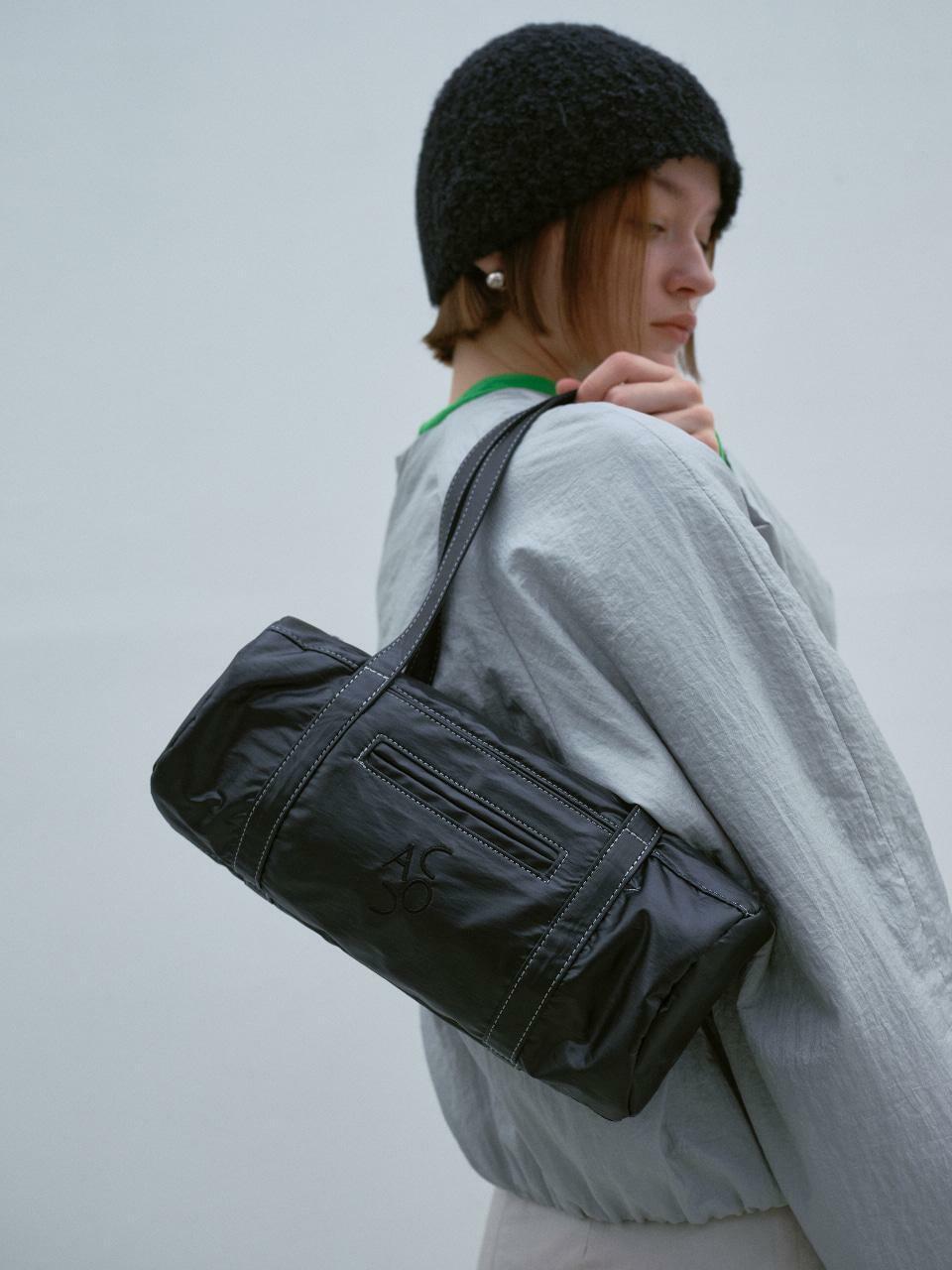Stitch Small Duffle Bag_Black - HAGO(하고)