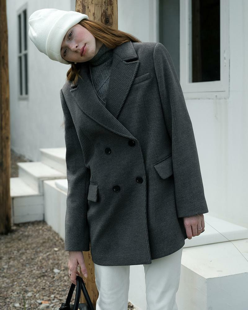 Cest_Classic wool coat_GRAY - HAGO(하고)