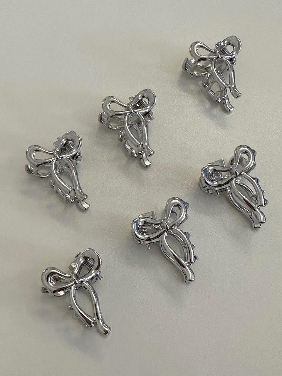 Mini ribbon hair pin (1ea) - HAGO(하고)