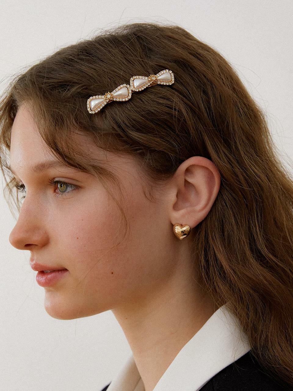 vintage ribbon hair pin HP042 - HAGO(하고)