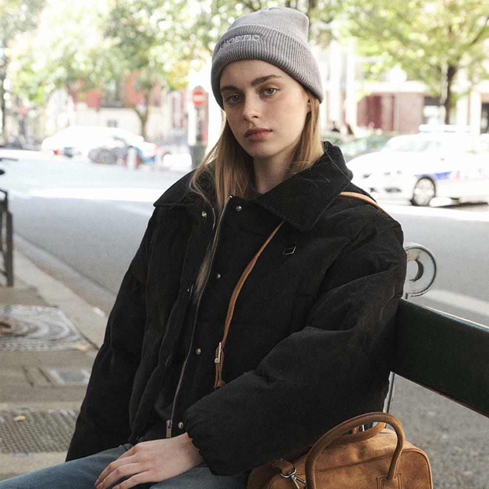 ANC CORDUROY DUCK DOWN PADDING JUMPER_BLACK - 하고