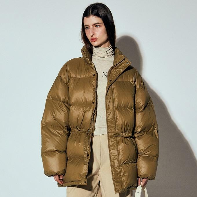 NN WAIST STRING MIDI DUCK DOWN PADDING_BEIGE BROWN - HAGO(하고)